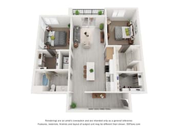 Studio to Three BR Apartments in Sacramento CA | The Eisley Layouts